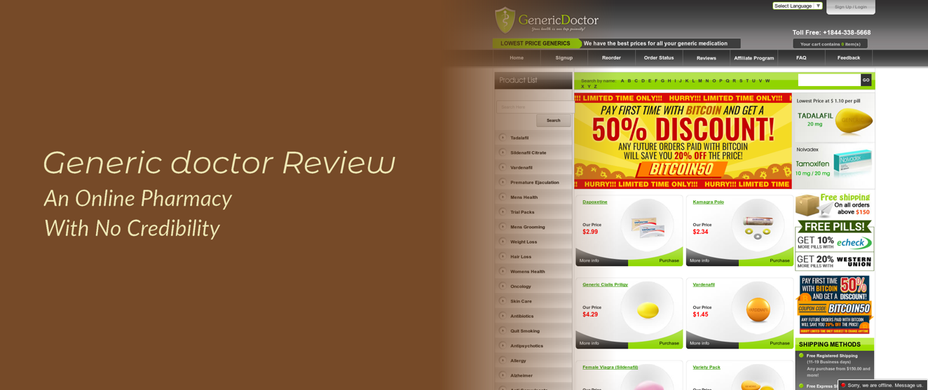 Generic Doctor Review – An Online Pharmacy With No Credibility | Dr ...
